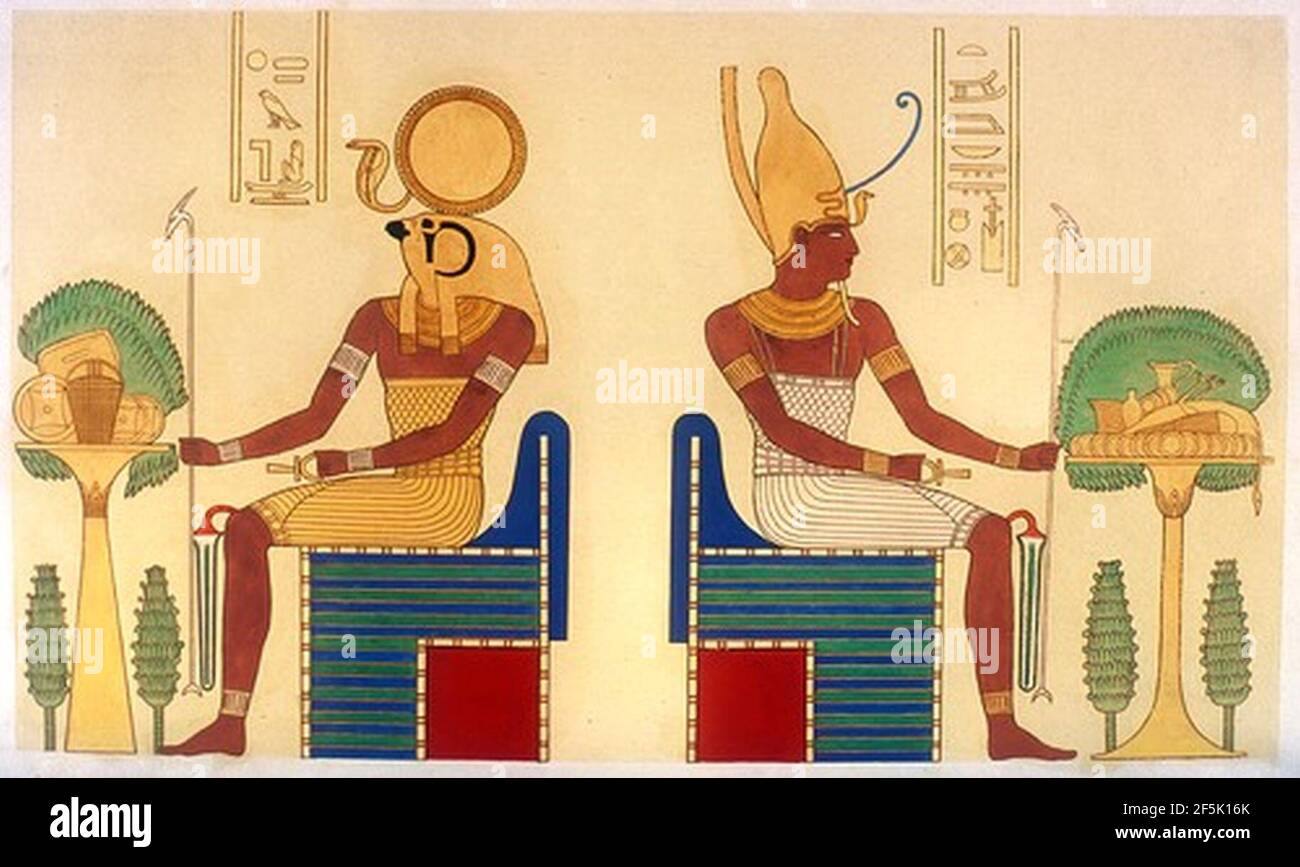 Ra-Horakhty and Atum (KV11 Stock Photo - Alamy