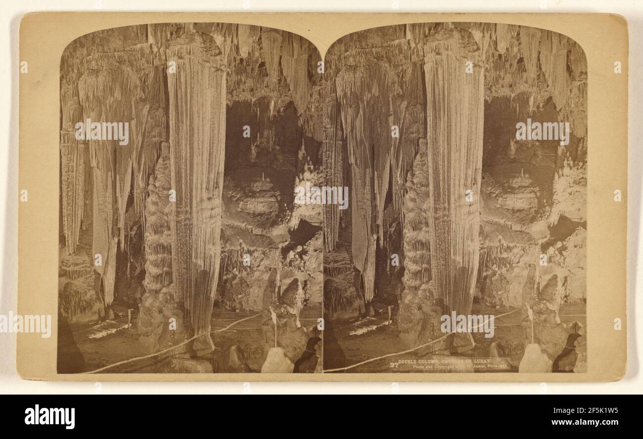Double Column, Caverns of Luray Virginia. Charles H. James (American ...