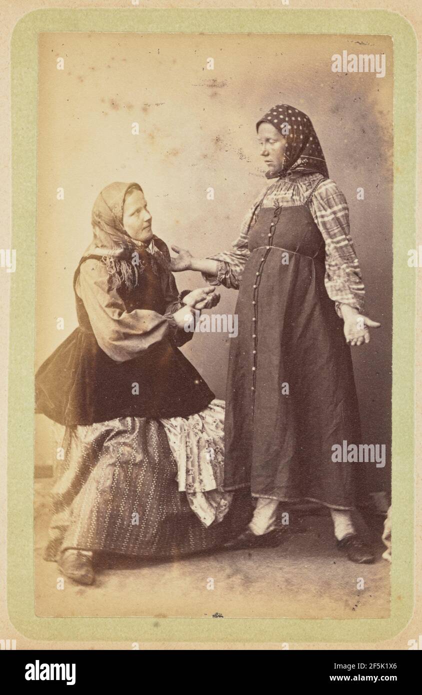 Two women in conversation. William Carrick (Scottish, 1827 - 1878 Stock ...