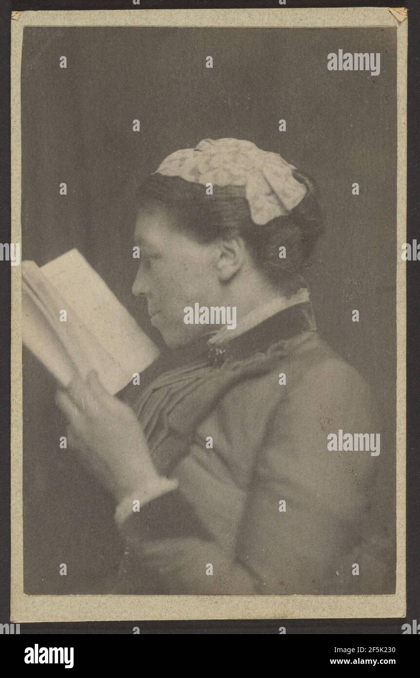 Portrait of a Woman Reading. Frederick H. Hollyer (English, 1837 - 1933 ...