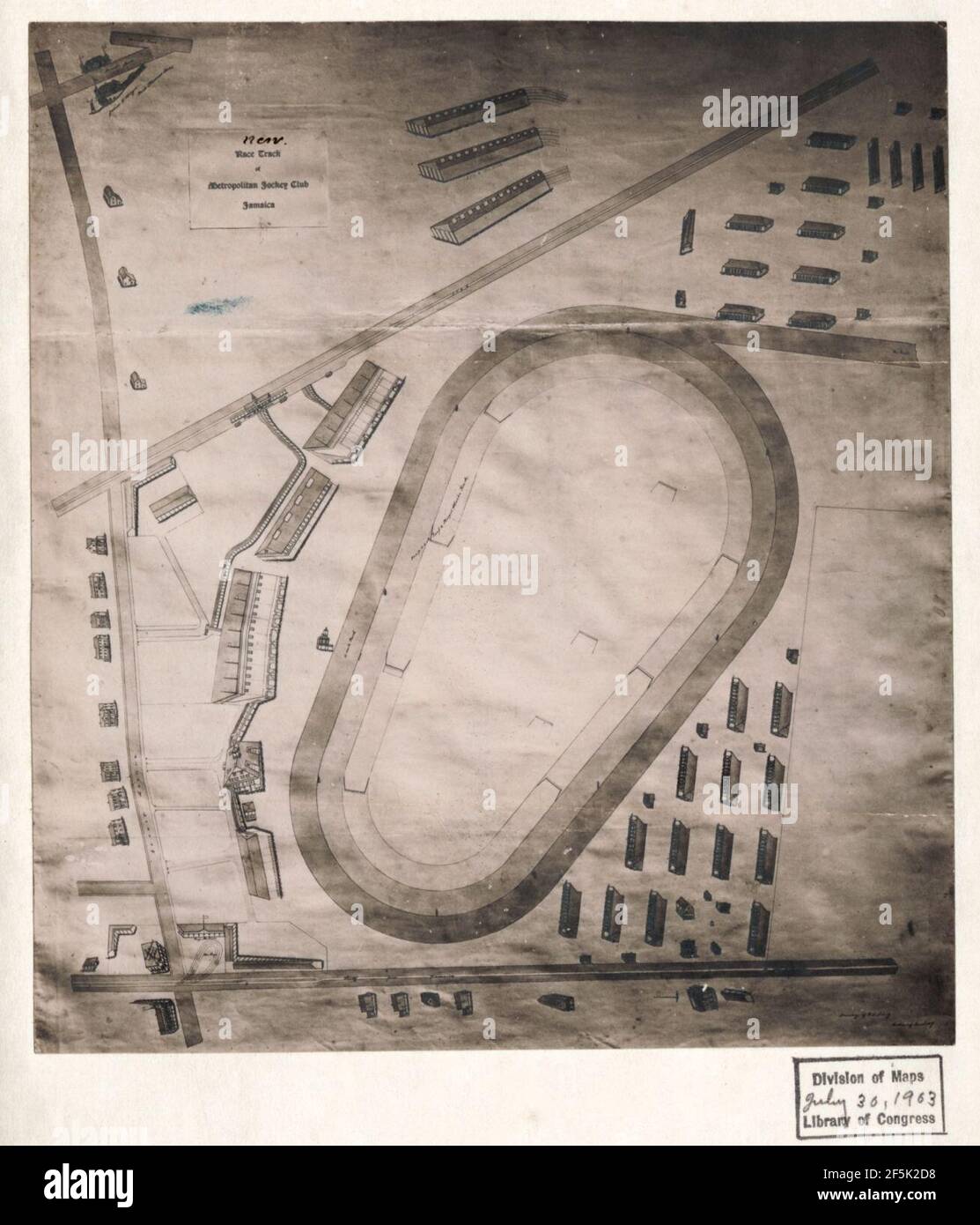 Race track of Metropolitan Jockey Club, Jamaica Stock Photo - Alamy