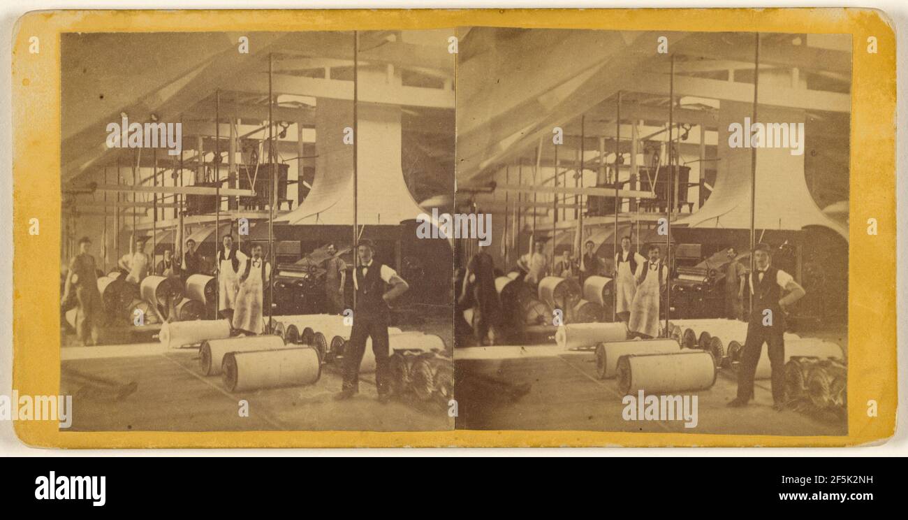 Interior of a paper mill, Lewiston, Maine. Androscoggin Photograph ...