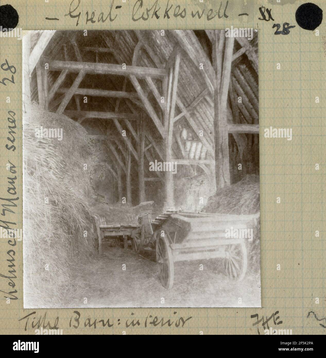 Great Cokkeswell. Tithe Barn: Interior.. Frederick H. Evans (British ...