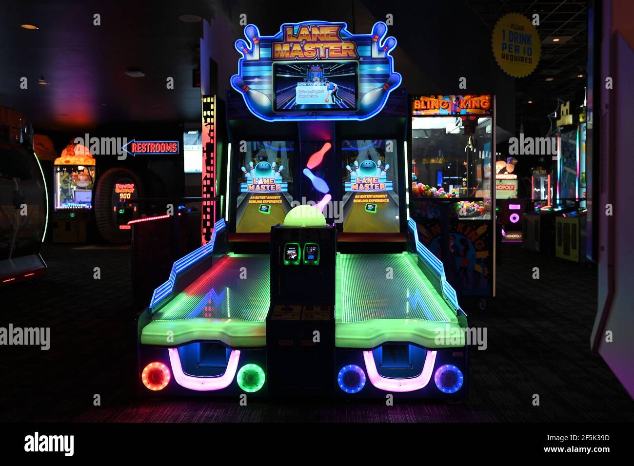View of the Dave & Buster’s entertainment room in Times Square, as ...