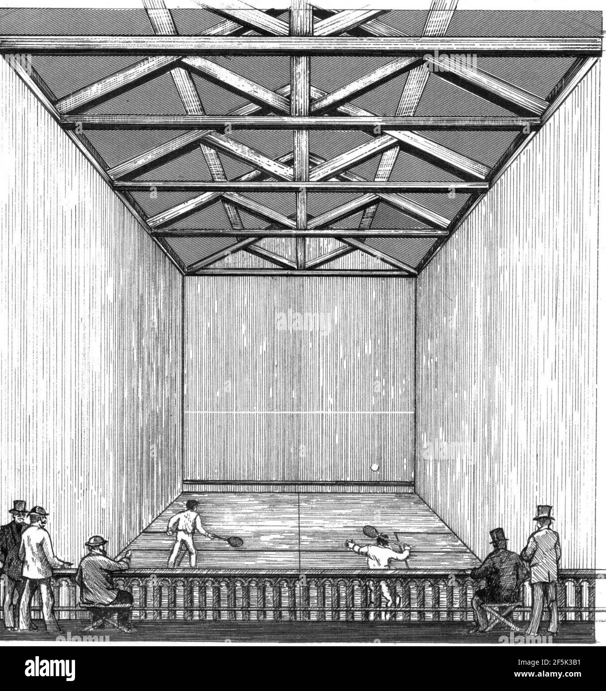 Rackets Court interior and layout Stock Photo - Alamy