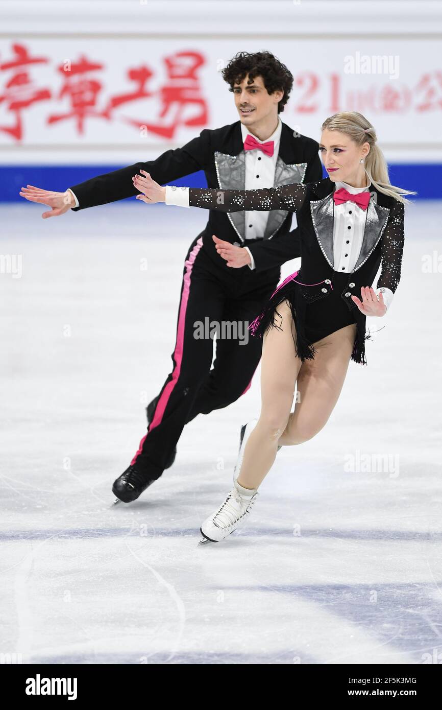 Piper GILLES & Paul POIRIER CAN, during Ice Dance Rhythm Dance at the ...