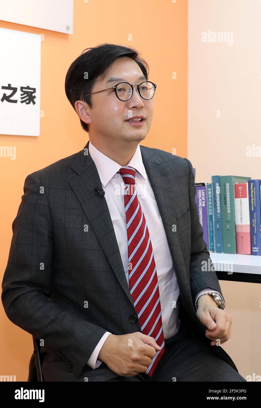 Hong Kong, China. 22nd Mar, 2021. Henry Ho Kin-chung speaks in an ...