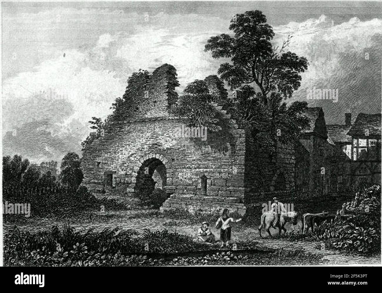 Radcliffe tower engraving Stock Photo - Alamy