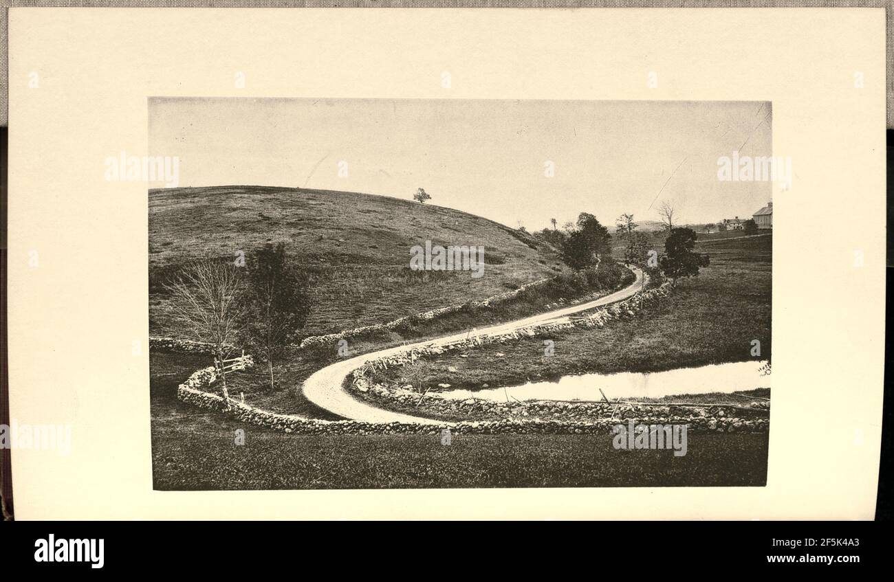 View of Old Winding Road in North Andover. Wilson Flagg (American ...