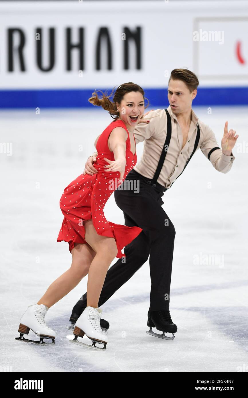 Allison REED & Saulius AMBRULEVICIUS LTU, during Ice Dance Rhythm Dance ...