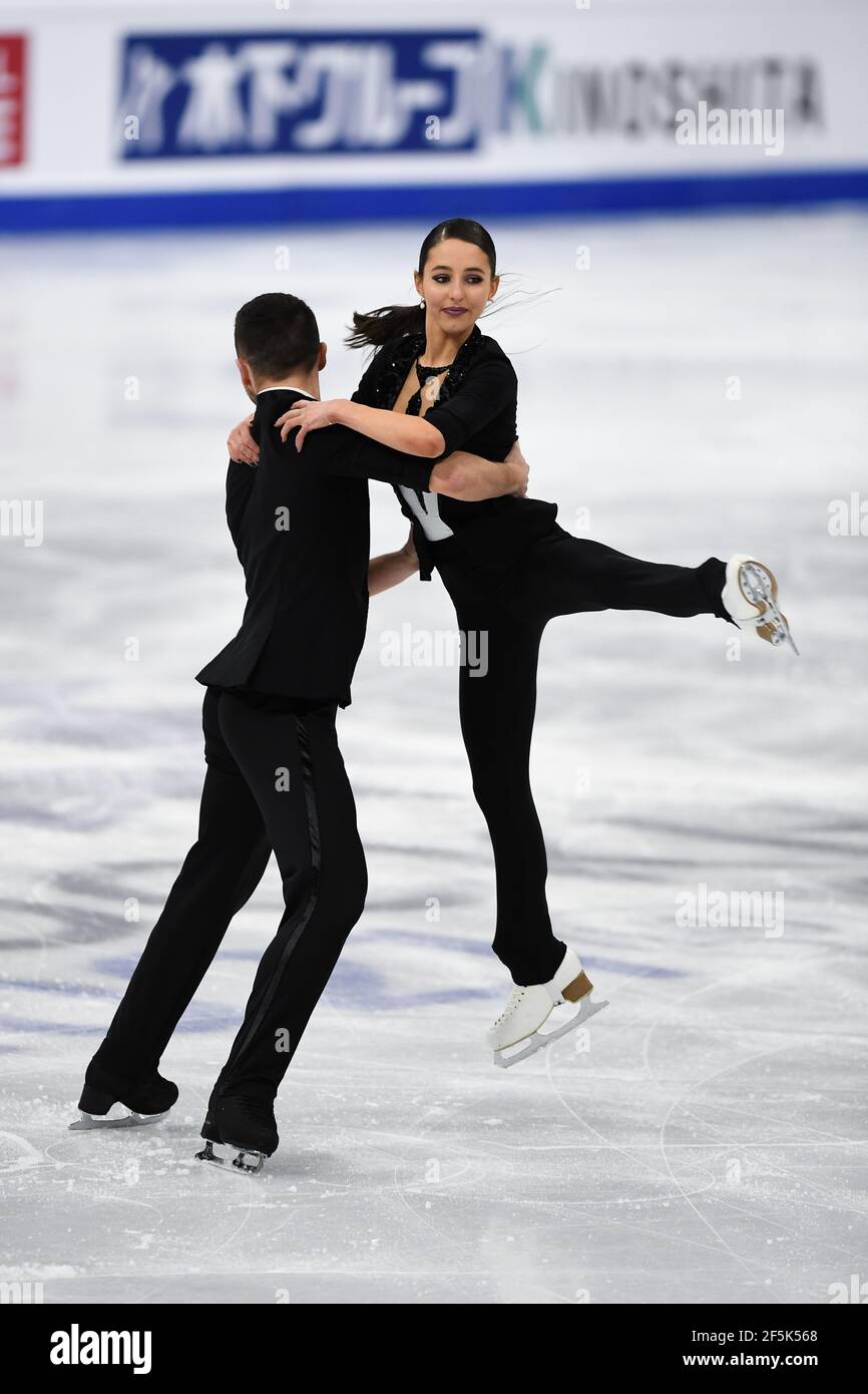 Lilah FEAR & Lewis GIBSON GBR, during Ice Dance Rhythm Dance at the ISU ...
