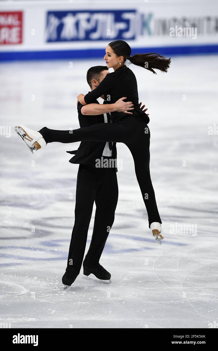 Lilah FEAR & Lewis GIBSON GBR, during Ice Dance Rhythm Dance at the ISU ...