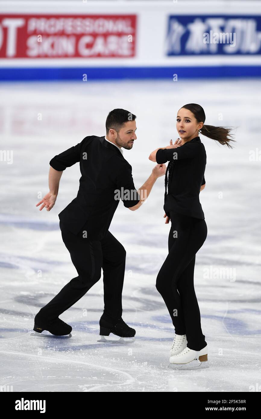 Lilah FEAR & Lewis GIBSON GBR, during Ice Dance Rhythm Dance at the ISU ...
