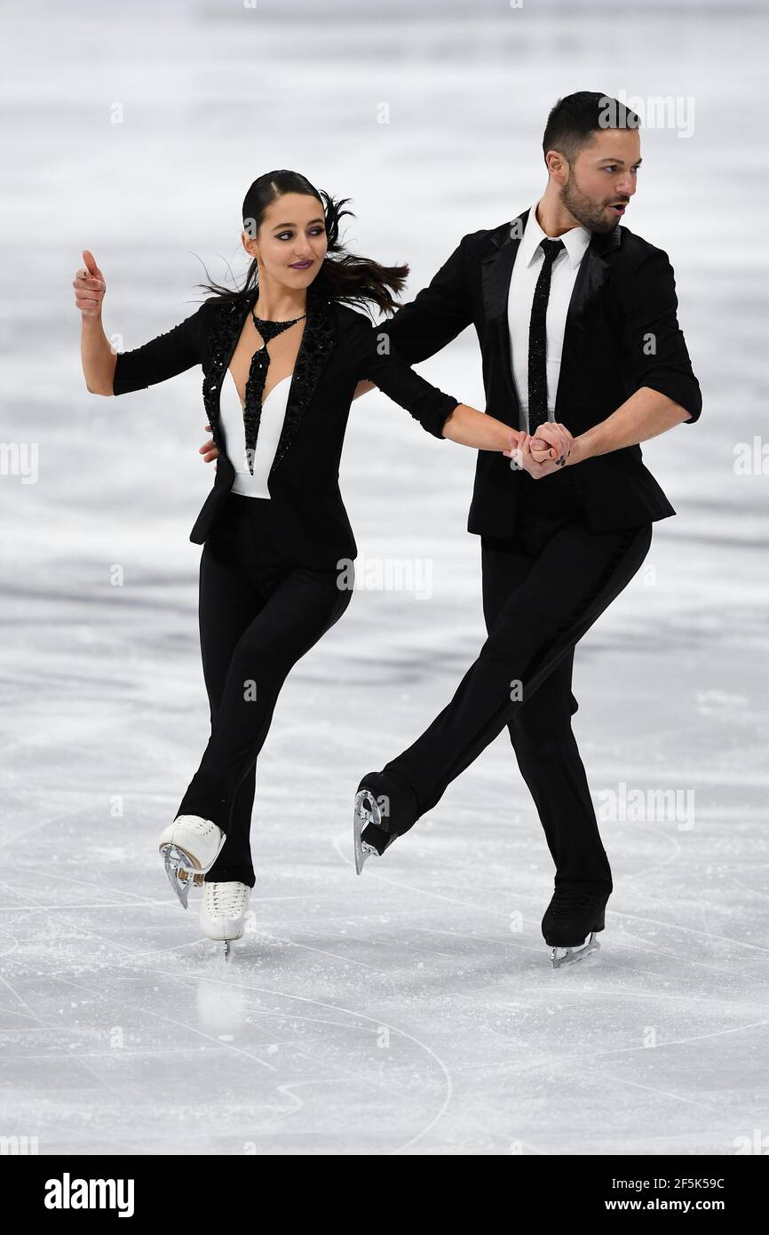 Lilah FEAR & Lewis GIBSON GBR, during Ice Dance Rhythm Dance at the ISU ...