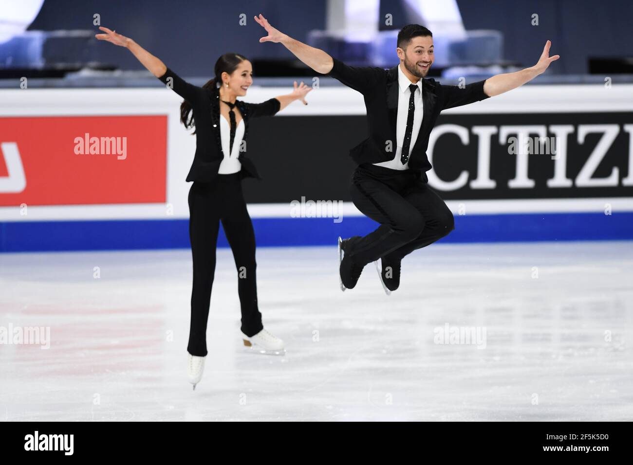 Lilah FEAR & Lewis GIBSON GBR, during Ice Dance Rhythm Dance at the ISU ...