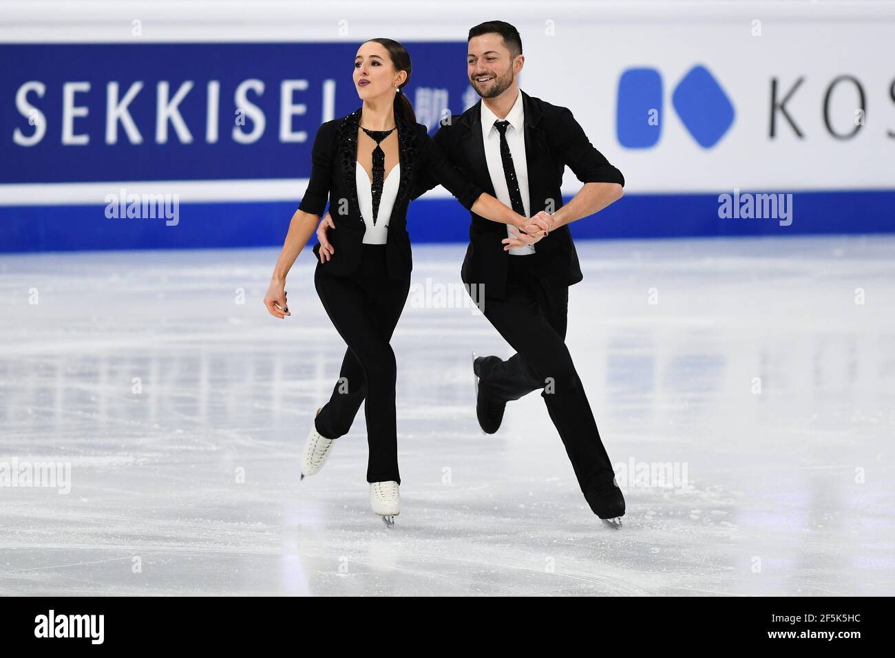 Lilah FEAR & Lewis GIBSON GBR, during Ice Dance Rhythm Dance at the ISU ...