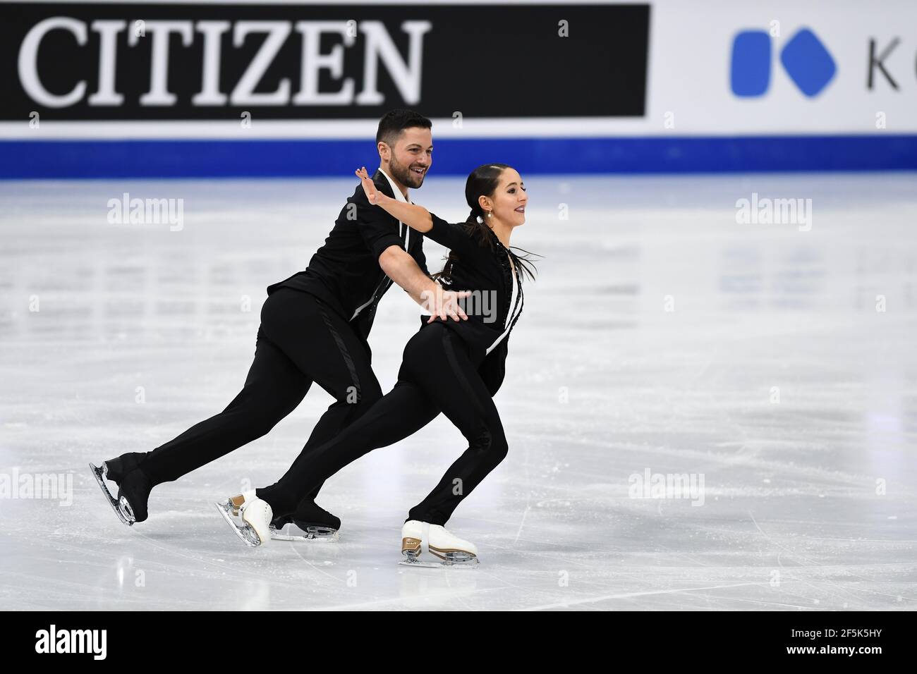 Lilah FEAR & Lewis GIBSON GBR, during Ice Dance Rhythm Dance at the ISU ...