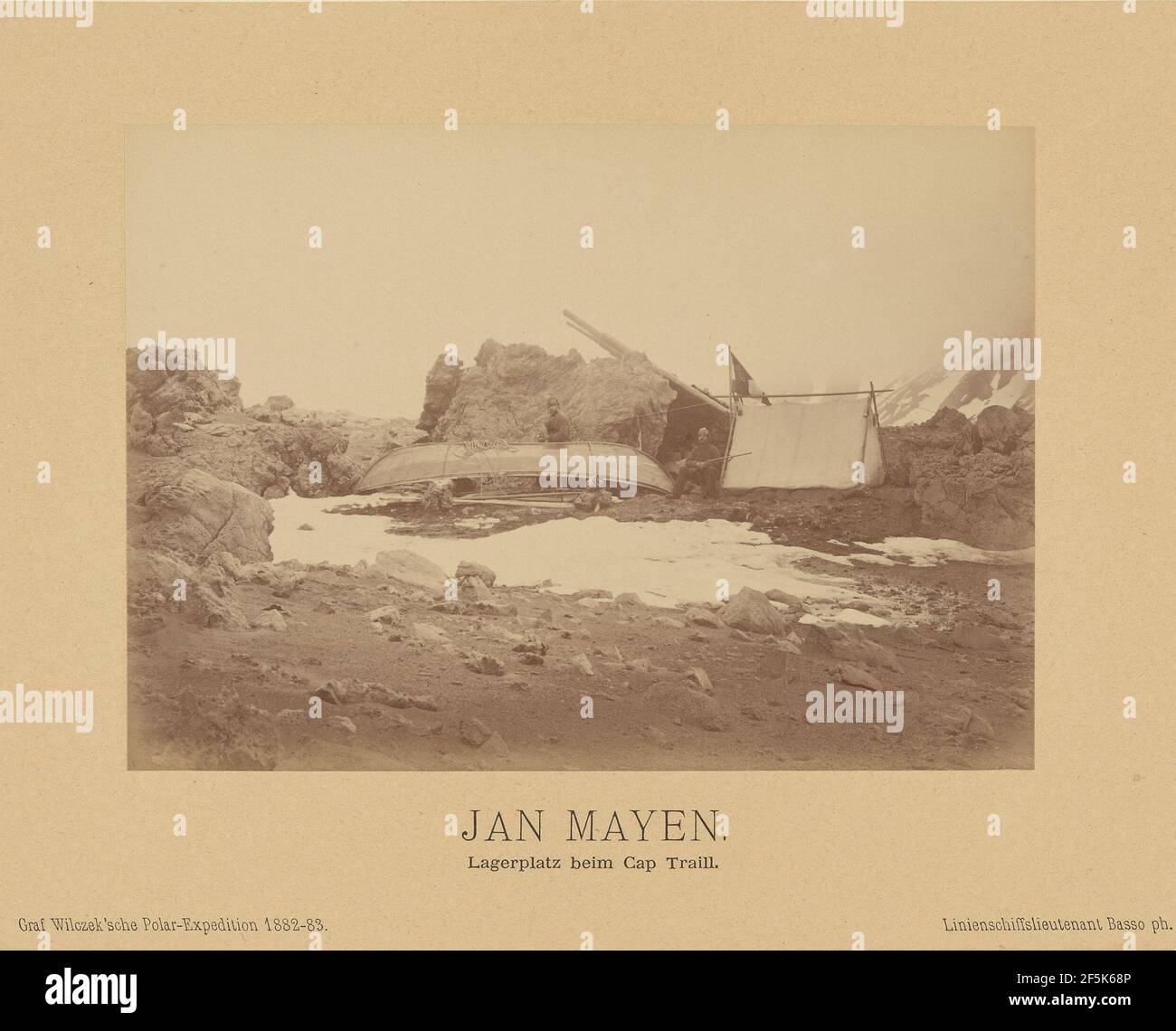 Jan Mayen, Lagerplatz beim Cap Traill. (Linienschiffs-Lieutenant ...