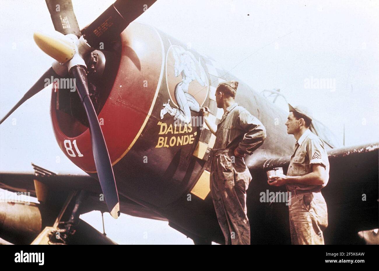 RAF Bodney - 352d Fighter Group - P-47 Thunderbolt Dallas Blonde Stock ...