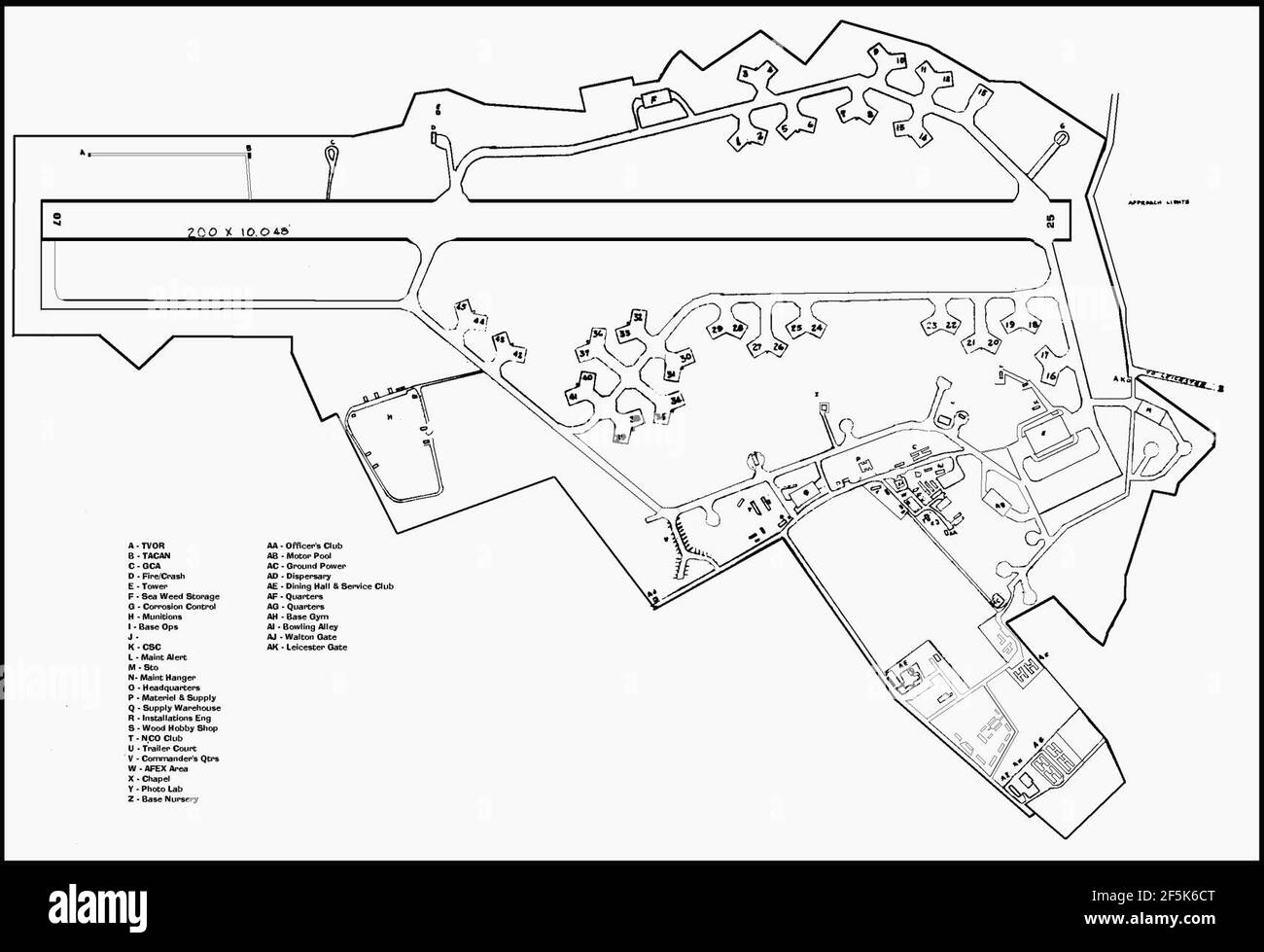 RAF Bruntingthorpe - Site Map Stock Photo - Alamy