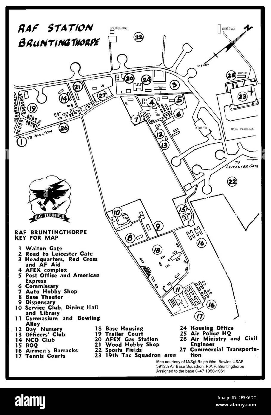 RAF Bruntingthorpe - Station Map Stock Photo - Alamy