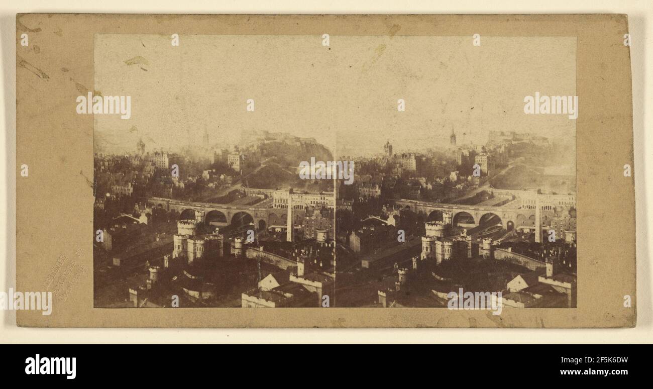 North Bridge & Old Town from Nelson's Monument. John Lennie (Scottish ...