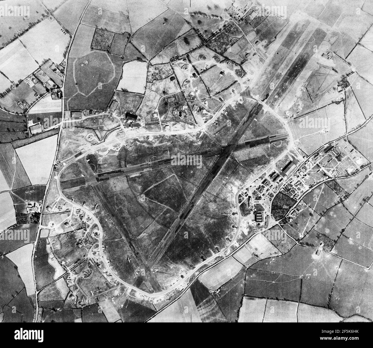 RAF Exeter 24 Mar 1944 Airphoto Stock Photo - Alamy
