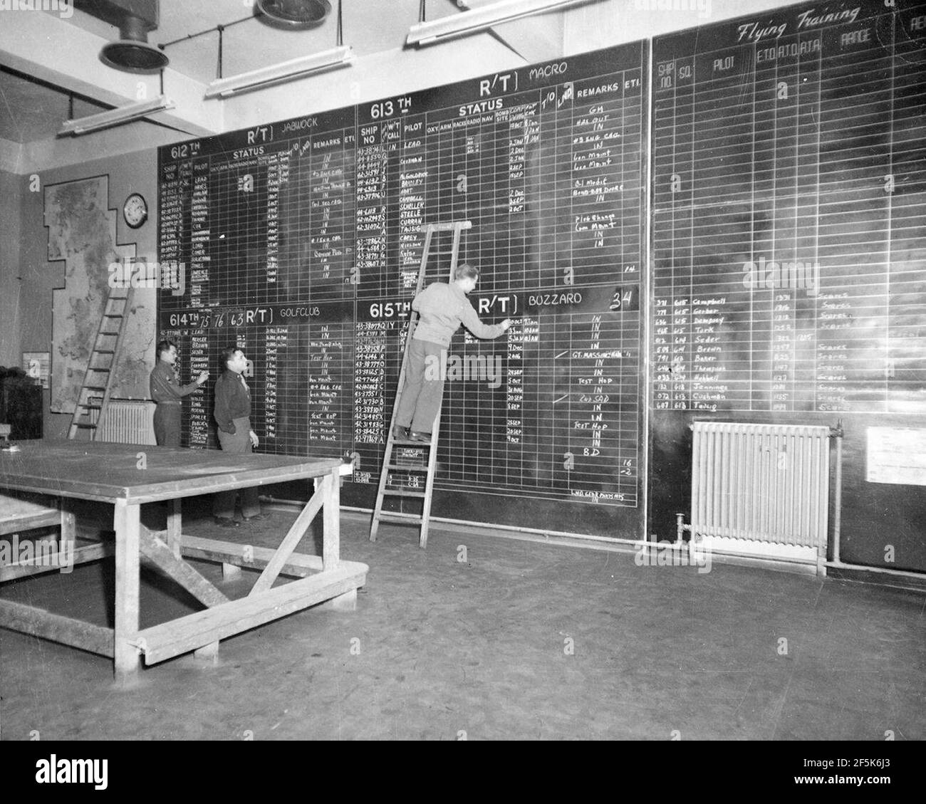 RAF Deenethorpe - 401st Bombardment Group Operations Room Stock Photo ...