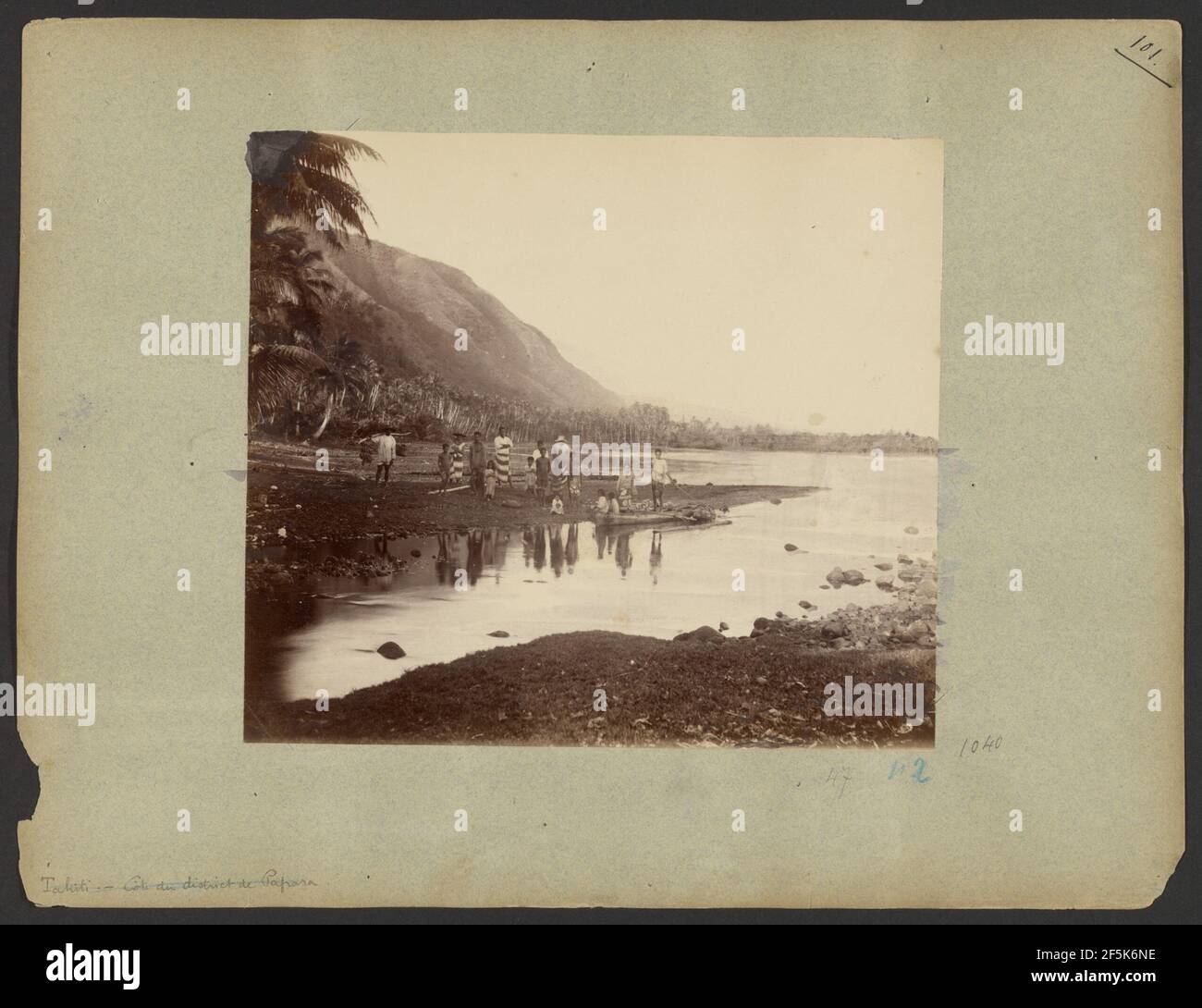 Coastal scene, Tahiti. Charles Gustave Spitz (active Tahiti 1870s ...