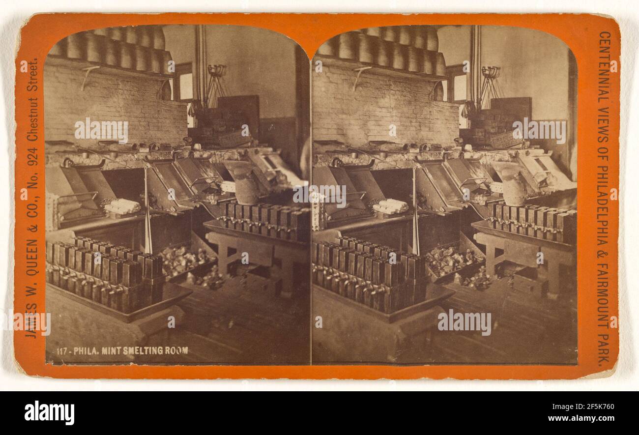 Phila. Mint Smelting Room. James W. Queen & Company Stock Photo - Alamy