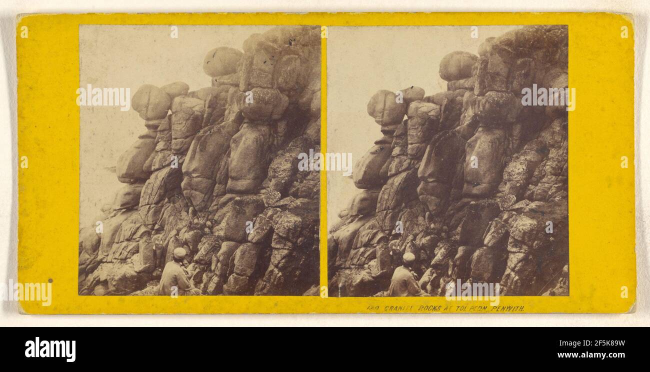 Granite Rocks at Tol Pedn, Penwith.. William Spreat (British, active ...