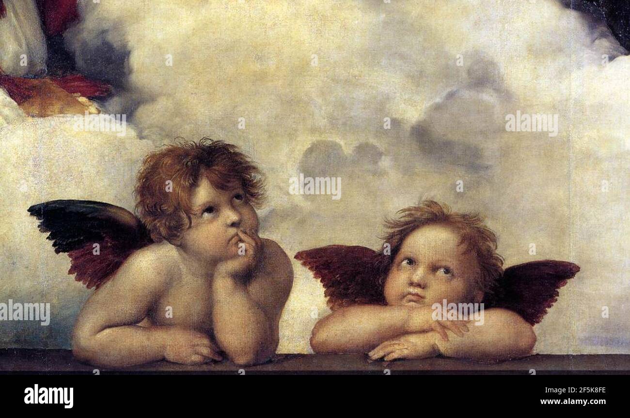 Raffaello, madonna sistina 03 Stock Photo - Alamy