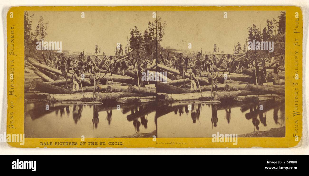 Dalles of the St. Croix River. Log Jam Stock Photo - Alamy