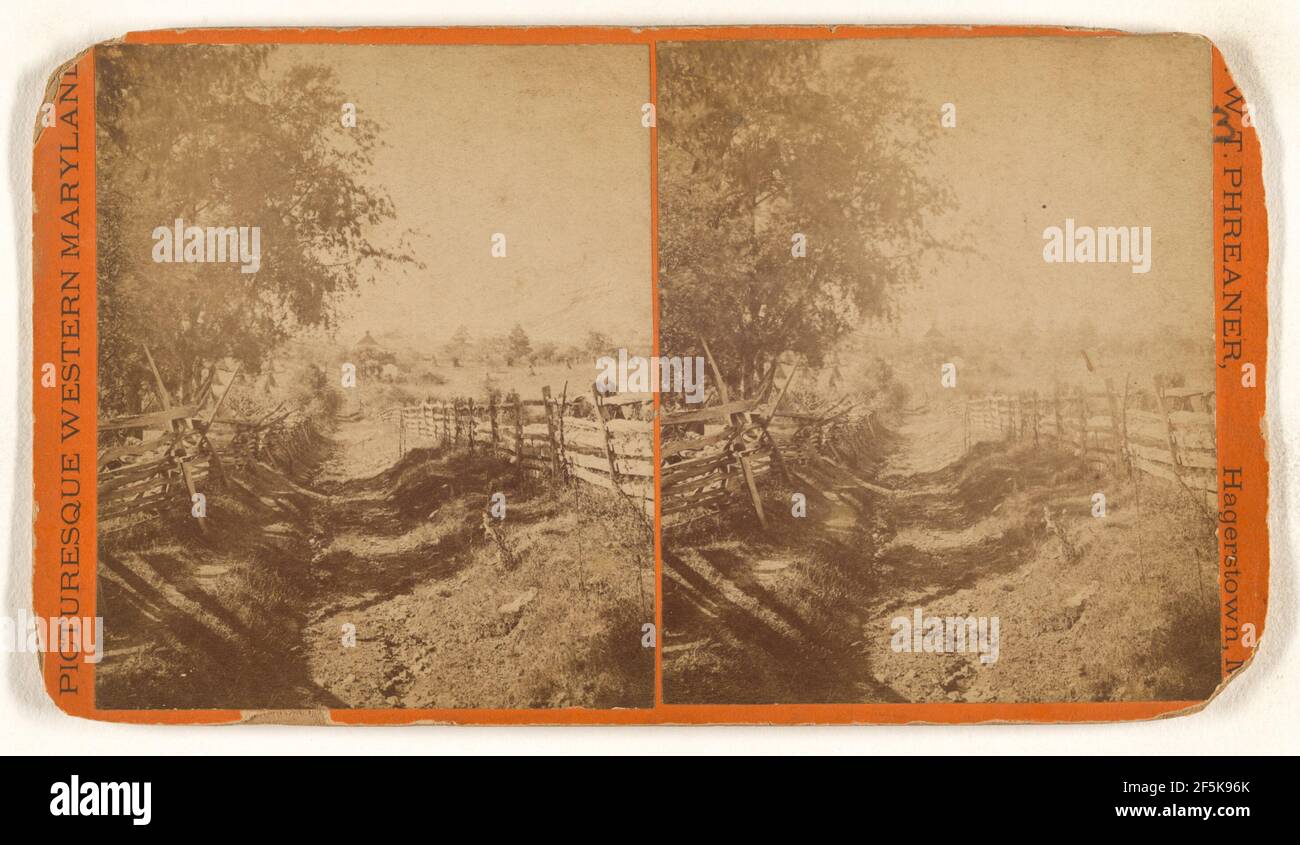 Rural scene with dry gully, Hagerstown, Maryland. Bascom W.T. Phreaner ...