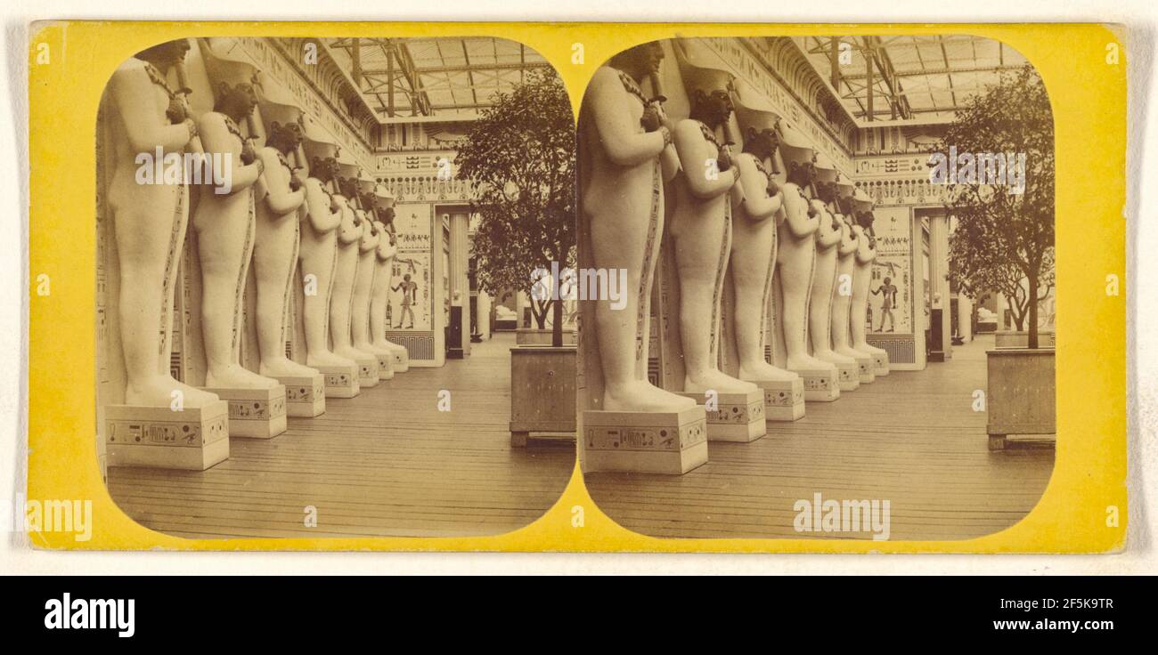 Crystal Palace. The Egyptian Court. The Facade of the Hall of Columns ...