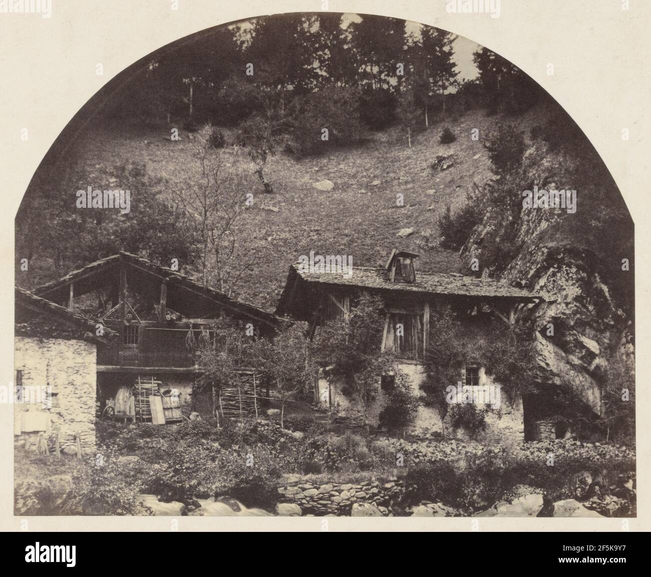 Landscape with Farmhouse. Charles-Fortunat-Paul-Casimir Perier (French ...