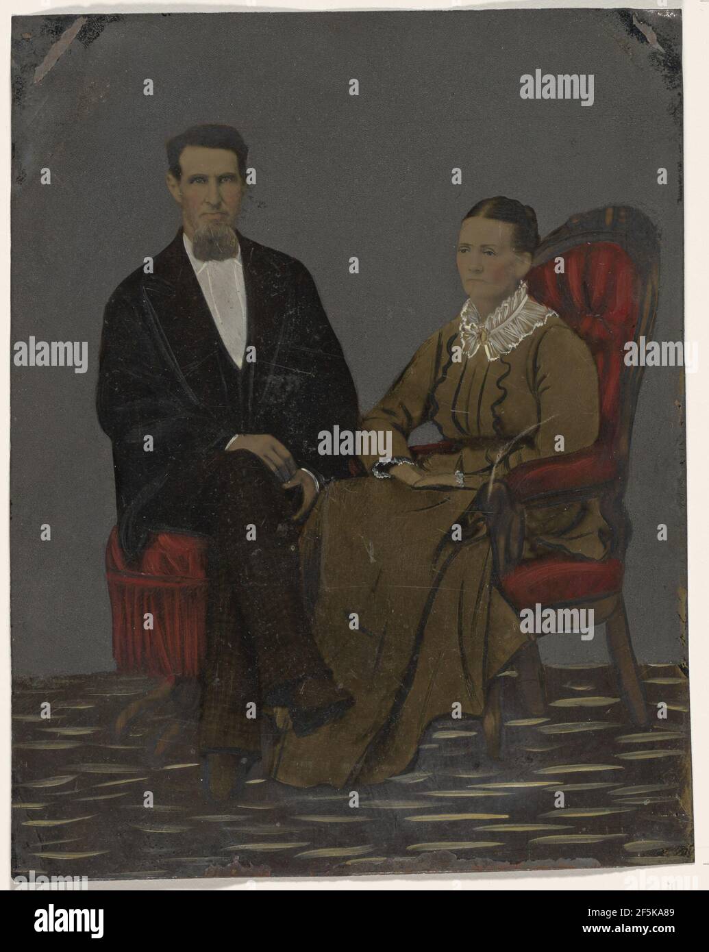 Portrait of seated couple. Unknown Stock Photo - Alamy