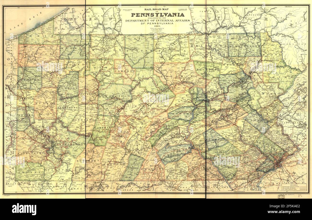 Rail road map of Pennsylvania published by the Department of Internal ...