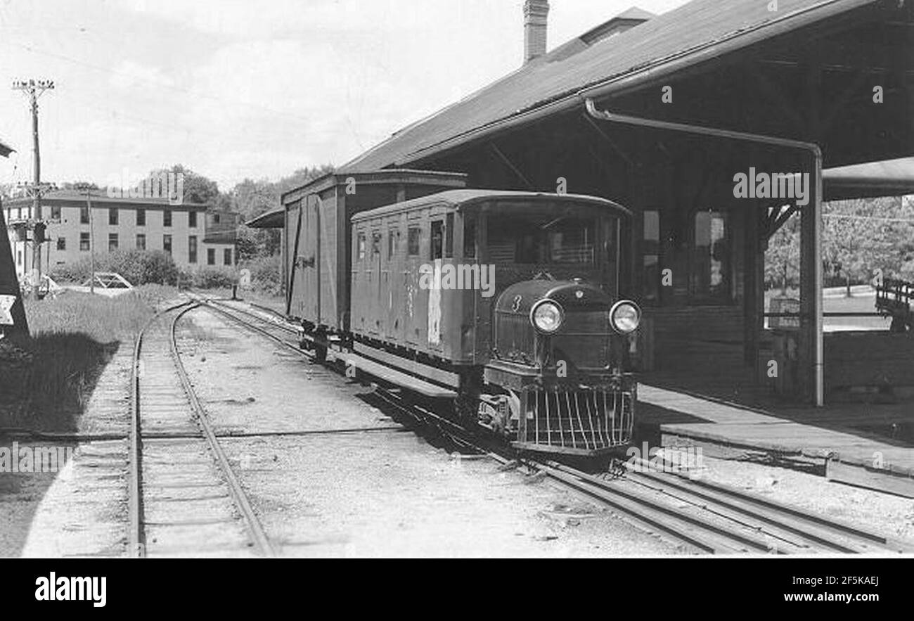 Railbus No 3 of Bridgton and Harrison Railway at Bridgton Depot Stock ...