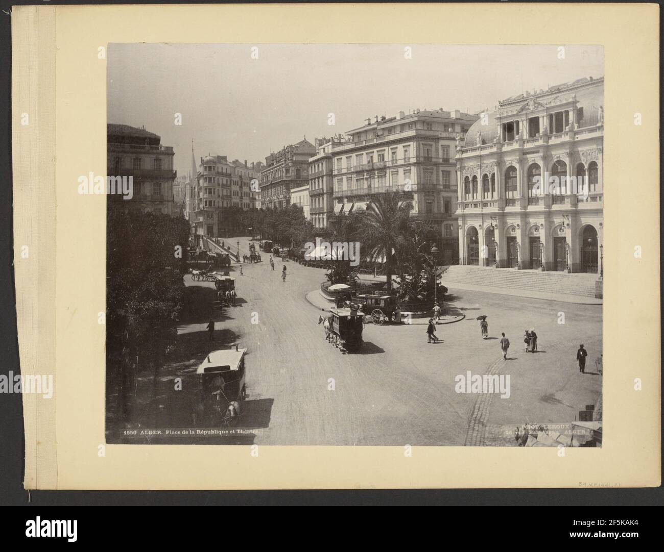 Alger. Place de la Republique et Theatre. Alexandre Leroux (French ...