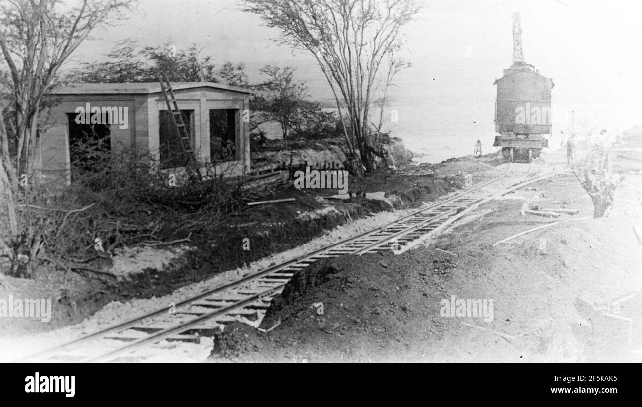 Railroad track at the Marine Railway of the U.S. Naval Station, Pearl ...