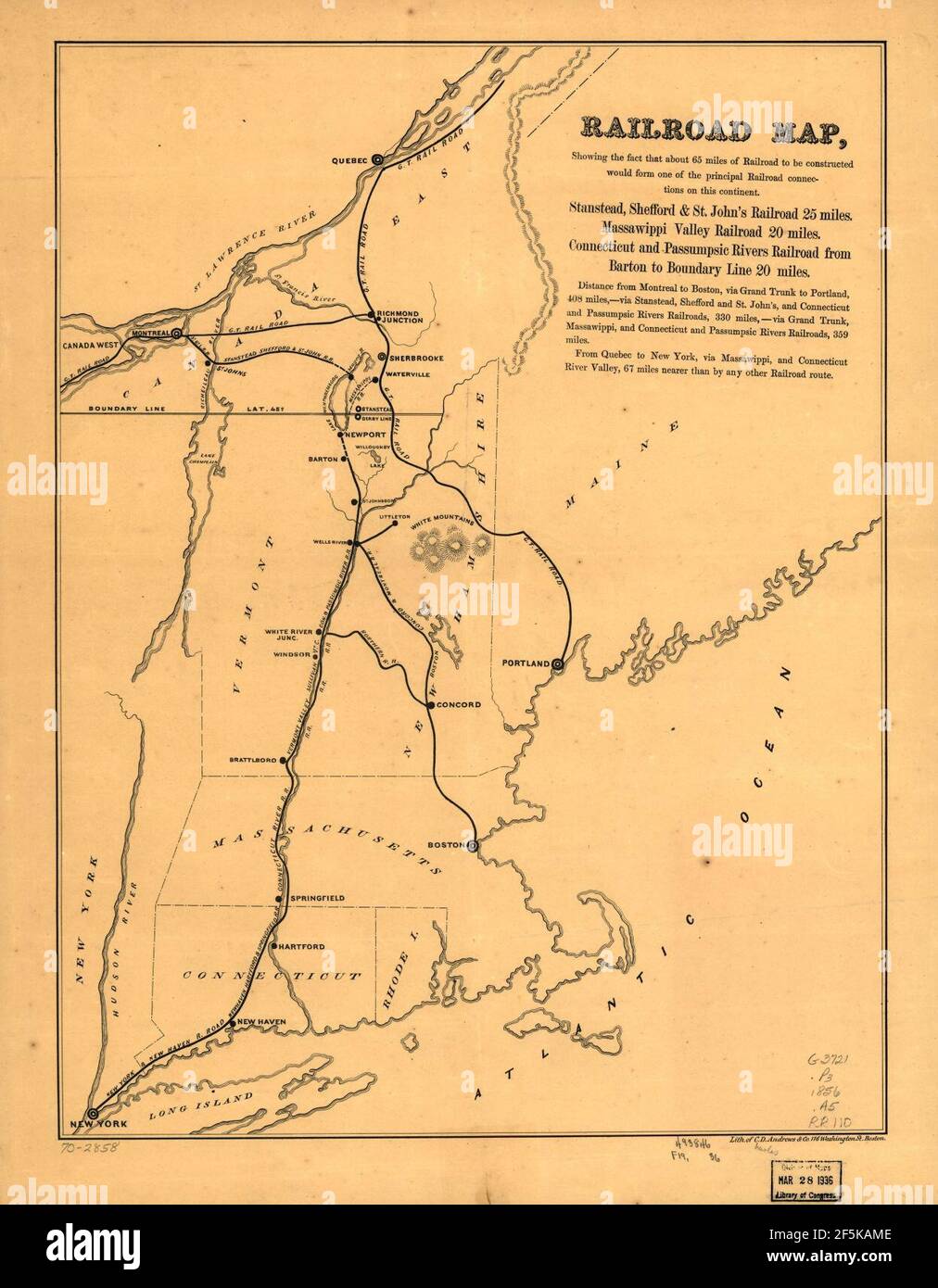 Railroad map, showing the fact that about 65 miles of railroad to be ...