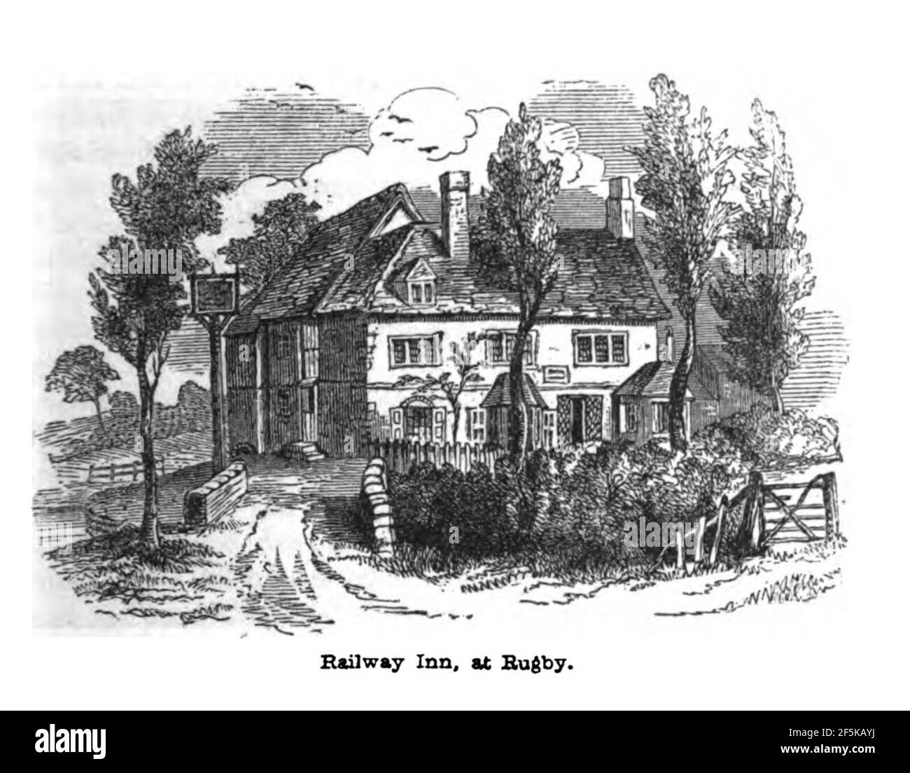 The railway inn Black and White Stock Photos & Images - Alamy