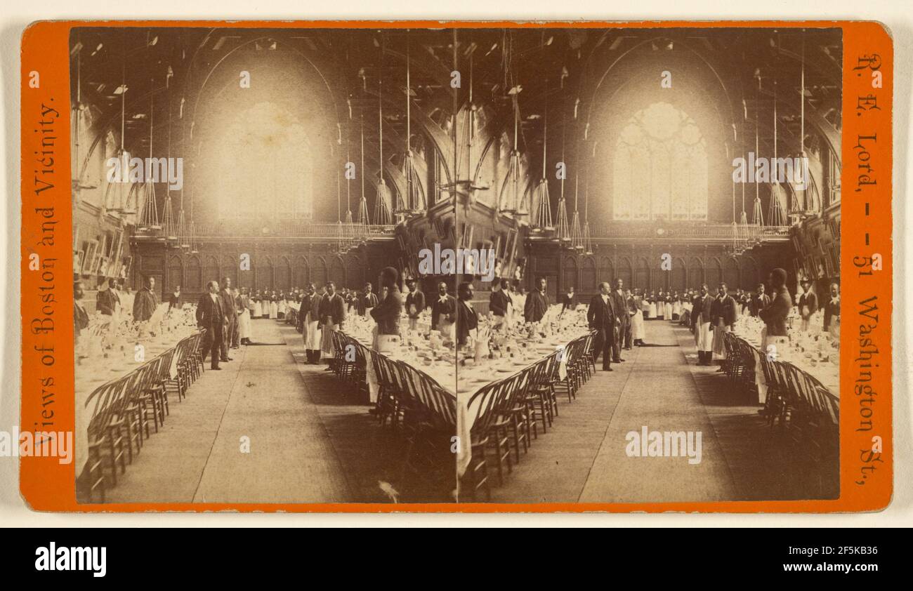Interior View of Memorial Hall, Harvard College.. R.E. Lord (American ...