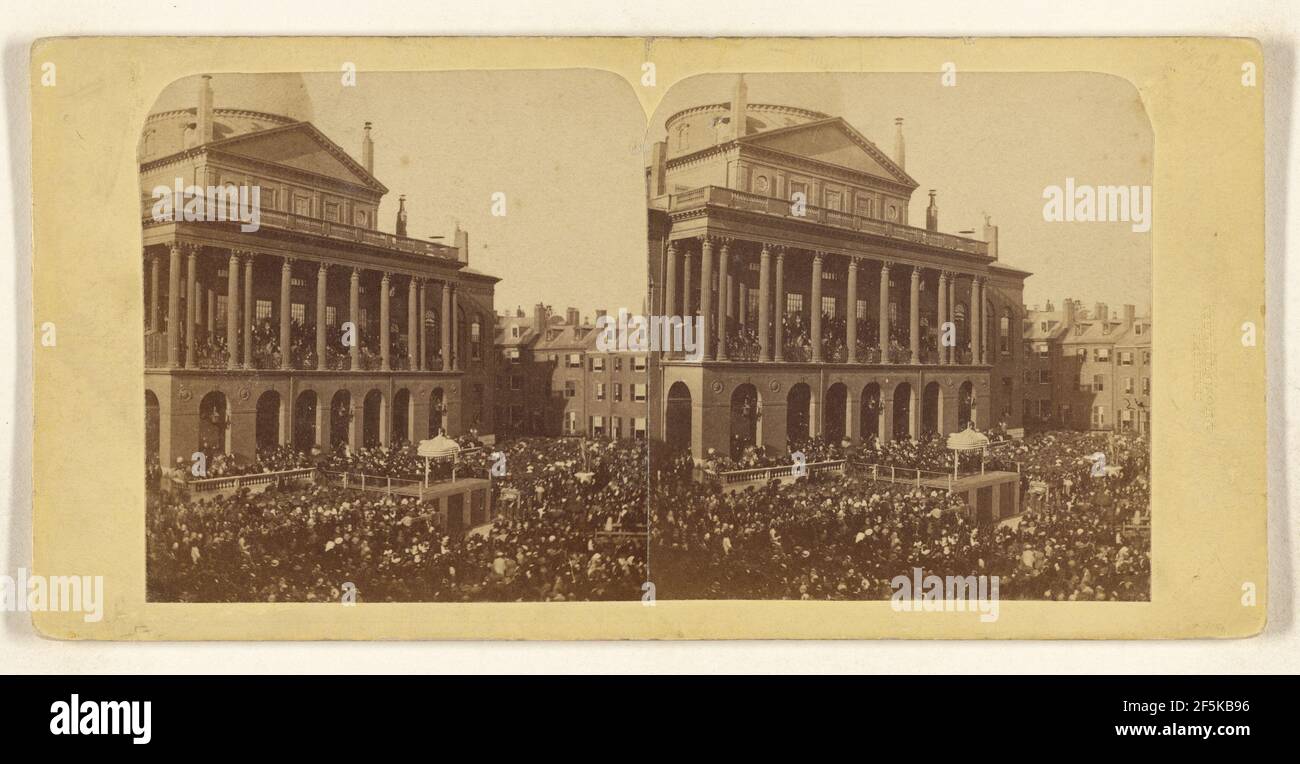 Inauguration of the Webster Statue. Boston, Mass.. Deloss Barnum ...