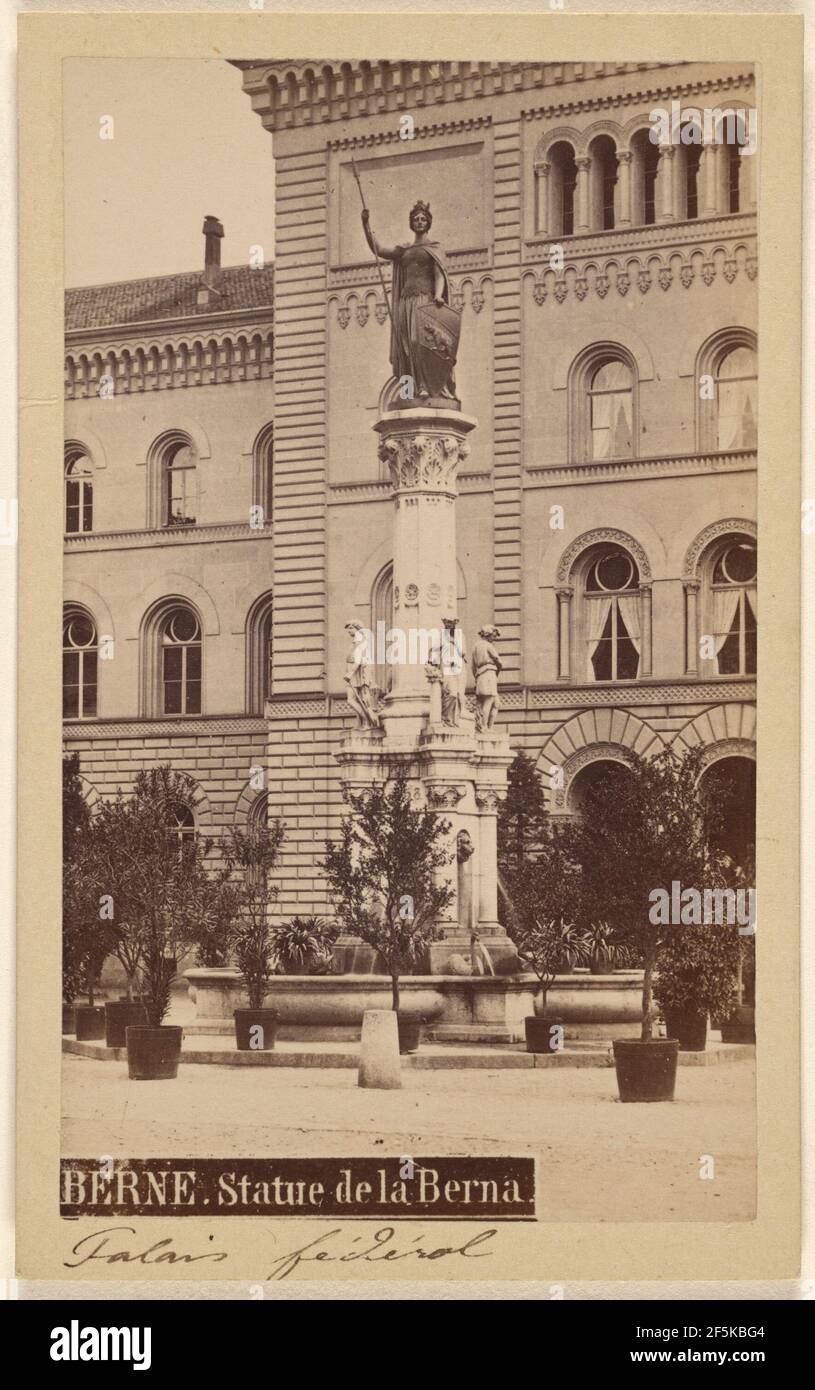 Berne. Statue de la Berna. Palais federal.. M. Vollenweider (Swiss ...