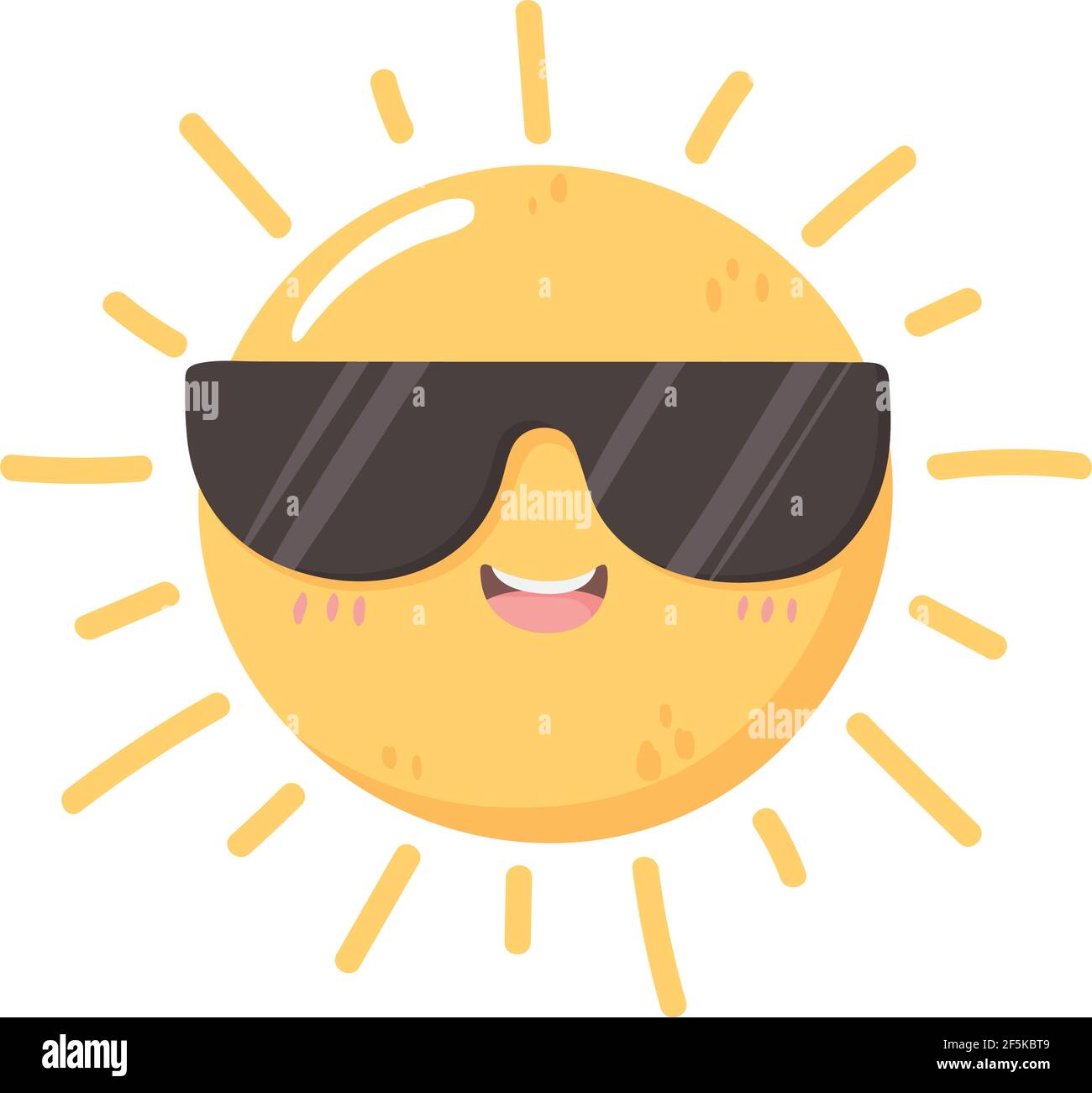 funny sun sunglasses cartoon isolated Stock Vector Image & Art - Alamy