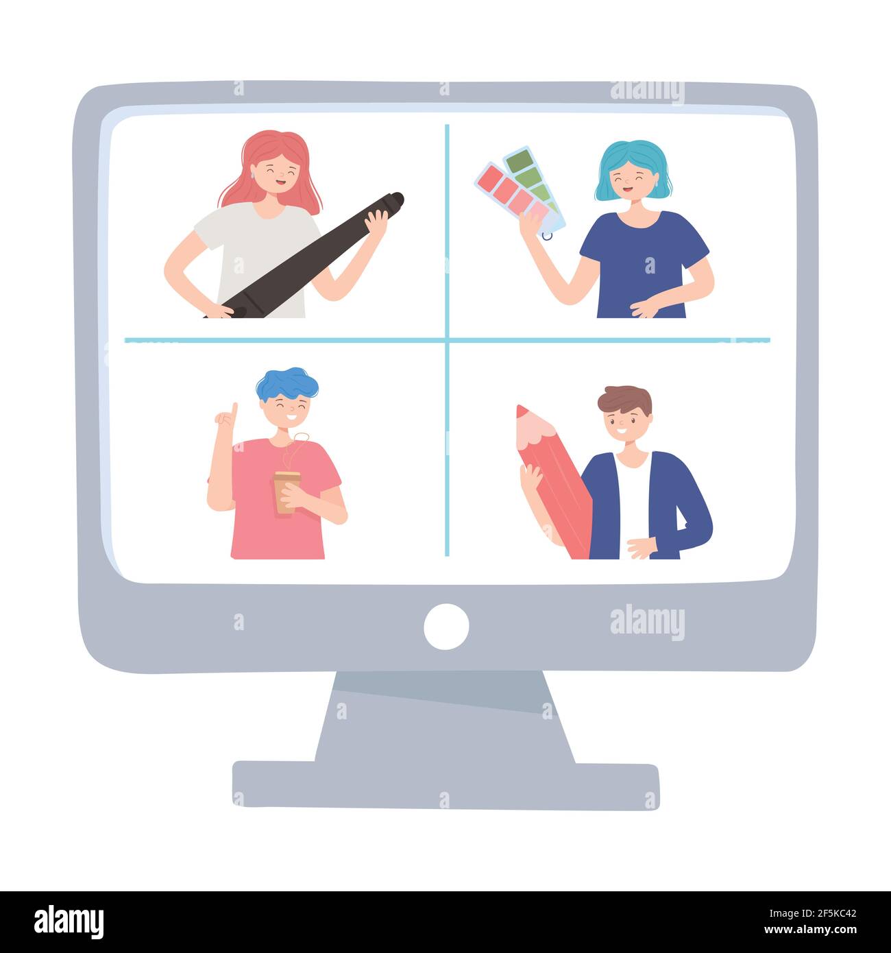graphic designers computer screen tools Stock Vector Image & Art - Alamy