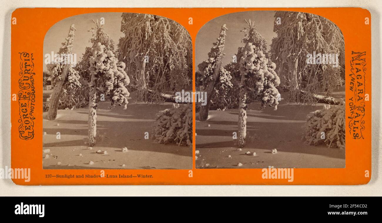 Sunlight and Shadow - Luna Island -Winter. Niagara Falls, New York ...