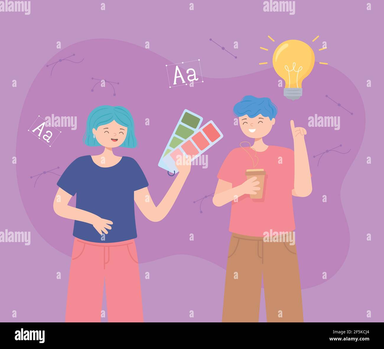 designers work process creativity cartoon Stock Vector Image & Art - Alamy